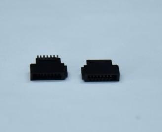 Quality SATA 7p Femal Solder Type 180° Au 15u'' Plated Wire to Board Connector for sale