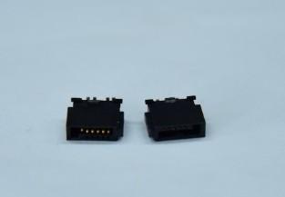 Quality SATA 06pin Famale Solder Type 180° Au 30u'' Plated Wire to Board Connector for sale