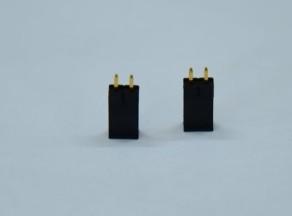 Quality 8.5h in-Line 2.54pH 1*2 Single Row Pin Au 15u'' Plated Terminals for sale