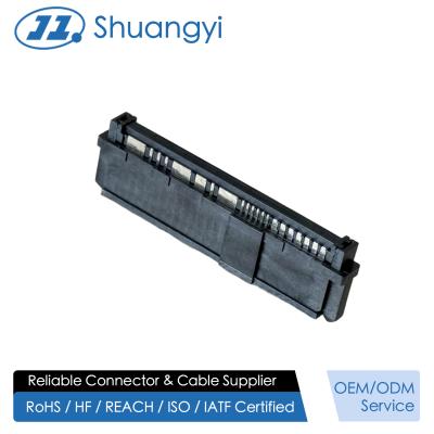 China High-Speed SAS 68Pin Female Connector 180 Degree Solder Type Gold Plated 15u Terminal 10.5mm For HDD SSD Server Cable Assembly for sale