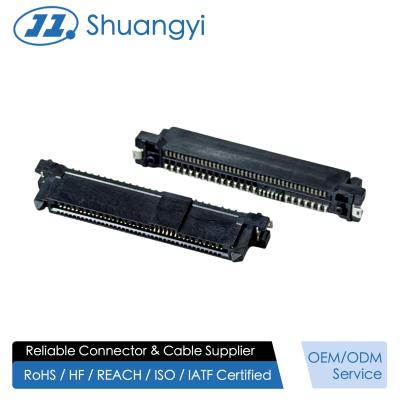 China SAS 68Pin Female SMT Gold Plated 30u’’ Wire to Board Connector with PCB – High-Speed Server Storage Data Transmission Connector for sale