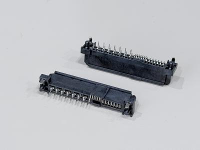 China SAS 29-Pin Female Electronic Signal Connector | 15P DIP + 7P SMT Hybrid Terminal, 30U" Gold-Plated PCB Connector for Server, Automotive & High-Speed Transmission for sale