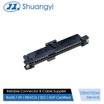 China SAS 29-Pin SMT Female Electronic Signal Connector | Gold Flash Terminal PCB Connector for Server, Automotive, High-Speed Transmission for sale