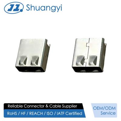 China USB 2.0 AM Male Connector Three-Piece Front Shell Assembly | Pin Wire Cable Electrical Electronic Terminal Connector for Customization & Power Transmission for sale