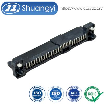 China SAS 29 Pin terminal Female Connector with fish fork, SMT, Gold-Plated 30U", PCB Mount, High-Speed Signal and Power Transmission, RoHS &HF Compliant for sale
