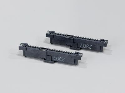 China SAS 29 Pin Female Socket SMT Connector with Positioning Column & Fishhook | Gold-Plated for High-Speed Data Systems, Automotive & Storage Applications for sale