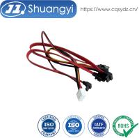 China Right Angle SATA Data Power Cable Harness PCB Header to Dual Serial ATA 6 Gb/s 0.5m for sale
