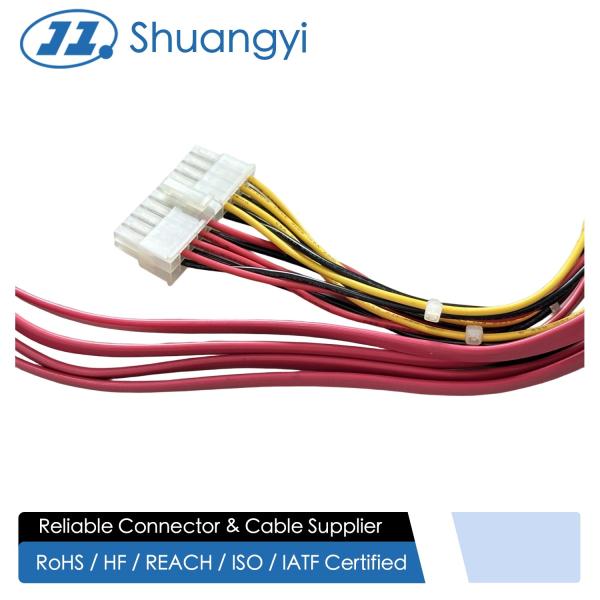 Quality Multi-Drop SATA Power Data Connector Cable Harness – 24Pin PCB Connector to 5×22Pin Serial ATA for sale