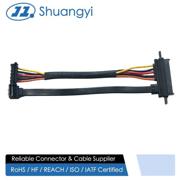 Quality SATA 15Pin Power Connector Y Splitter Cable – 1 to 2 Female Electrical Wire Harness for HDD / SSD / Server Power Distribution for sale