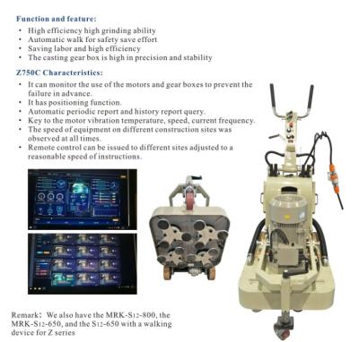 中国 歩きますおよびモニターのリモート・コントロール高度のTerrazzoの床の粉砕機 販売のため