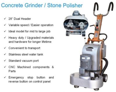 중국 220V 고전력 테라조 바닥 연마기, 28 " 층 폴리싱 머신 판매용