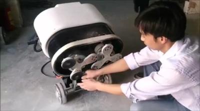 中国 大きい区域の頑丈な具体的な表面の粉砕機V6の二重頭部 販売のため