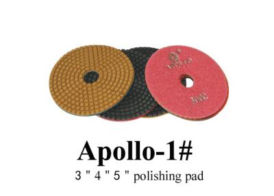 China Dry Flexible Marble Polishing Diamond Resin Pads , Concrete Grinding Pad for sale