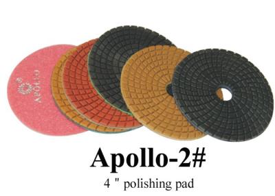 China 4 Inch 4mm Marble / Granite Polishing Diamond Resin Pads Wet And Dry Type for sale