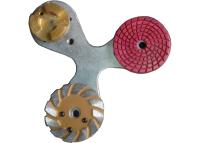 China Three Segment Grinding Blade Diamond Grinder Disc For Terrazzo Floor for sale