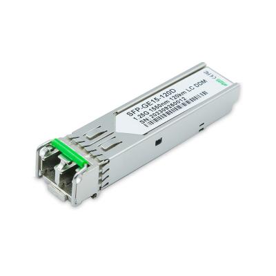 中国 1550nm 1GB ファイバー SFP 120km シスコ互換性デュプレックス LC SMFトランシーバーモジュール 販売のため