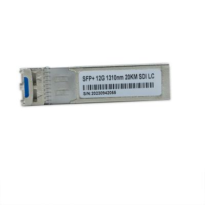 中国 SFP+ 12Gb/s 1310nm 20km LC SMF ビデオ病理パターン SD/HD/3G/6G/12G SDI用のトランシーバーモジュール 販売のため