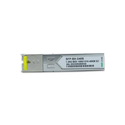 Cina SMF 1G Trasmettitore BiDi SFP SC connettore 40km raggiungimento 1550nm TX 1310nm RX trasmettitori in vendita