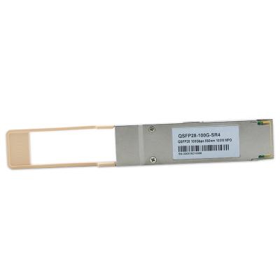 Cina SR4 QSFP28 100G Trasmettitore ottico 850nm 100m OM3 OM4 MMF MPO-12 Modulo di trasmettitore ottico parallelo in vendita