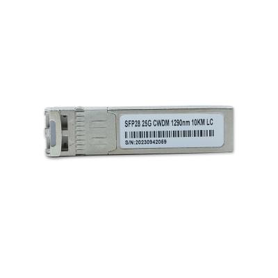 China Cisco Compatible 25Gbps 10km SFP28 CWDM 1290nm Duplex LC SMF Transceiver voor transmissie Te koop