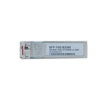 Cina 10GBASE SFP+ Transceiver BiDi 60km su OS2 SMF LC TX 1330nm/ RX 1270nm Modulo in vendita