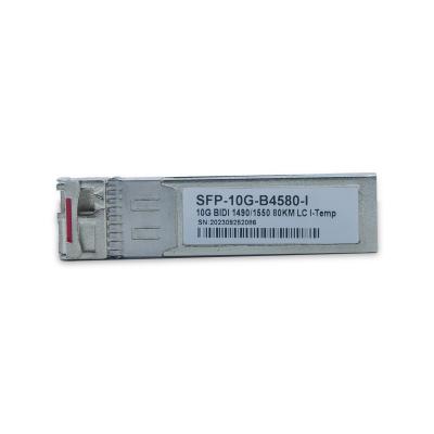 Cina Cisco compatibile 10GBASE SFP+ Transceiver BiDi 80km I-Temp OS2 SMF simplex LC TX 1490nm/RX 1550nm Modulo in vendita