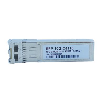 Cina SFP+ 10G Trasmettitore ottico CWDM 1410nm 10km Over OS2 SMF Duplex LC Module in vendita