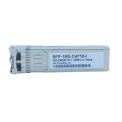 Cina CWDM 10GB SFP+ Trasmettitore 1470nm I-Temp 10km Over OS2 SMF LC Duplex SFP in vendita