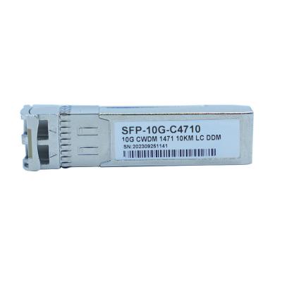 Cina SFP+ 10G Trasmettitore ottico CWDM 1470nm 10km Over OS2 SMF LC Duplex SFP in vendita
