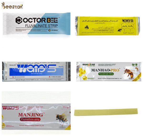 Wangshi Bee Medicine Manpu Fluvalinate Strips  Bee Varroa Mites Instant Killer 10 strips/bag