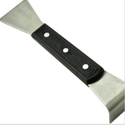 China Bee Hive Eqipment Stainless Steel Hive Tool With Wooden Handle For Beekeeping for sale