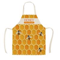 China Apron Bee Pattern Flax Waterproof And Oil-Proof Pattern Beekeeping Outfits Customized Apron for sale