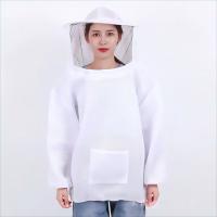 China Breathable Beekeeping Jacket with Protective Bee Hat - White for sale