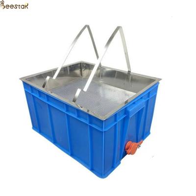 China Stainless Steel Mini Honey Comb Frame Shelf 52*41.5*12cm Blue Square Beekeeping Frame Holder for sale