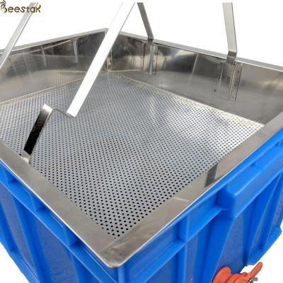 China Stainless Steel Mini Honey Comb Frame Shelf 52*41.5*12cm Blue Square Beekeeping Frame Holder for sale