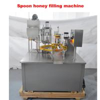 China PLC Control Automatic Honey Spoon Filling Machine with Stainless Steel 304 and 500 pcs/hour Capacity for sale