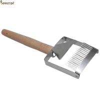 China 17 Needles Stainless Steel Honey Uncapping Fork with Wooden Handle for Beekeeping for sale