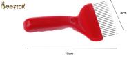 China Red Thick Handle Honey Uncapping Tools Hive Tools Beekeeping Uncapping Fork for sale