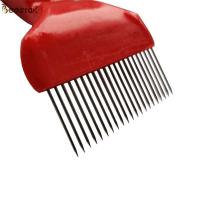 China Red Thick Handle Honey Uncapping Tools Hive Tools Beekeeping Uncapping Fork for sale