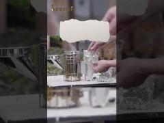 Fumeur américain vert de ruche d'abeille de style avec la boîte de soufflet de cuir d'Atificial pour l'apiculture