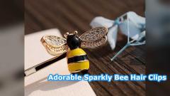 Cute Bee Hair Clips for Kids Sparkly Silver Hair Accessories
