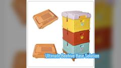 Durable Plastic Beehive Base with Pollen Tray and Mite Cleaner