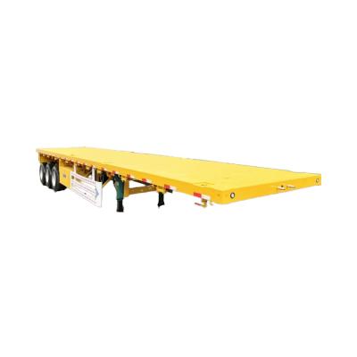 China China High Quality 3 6 8 Axle 40ft Container Cargo Flatbed Semi-Trailer Truck Steel Iron Construction Automatic Transmission for sale