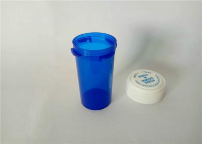 China Dispensary Colorful Reversible Cap Vials , Odor Resistant Plastic Prescription Vials for sale