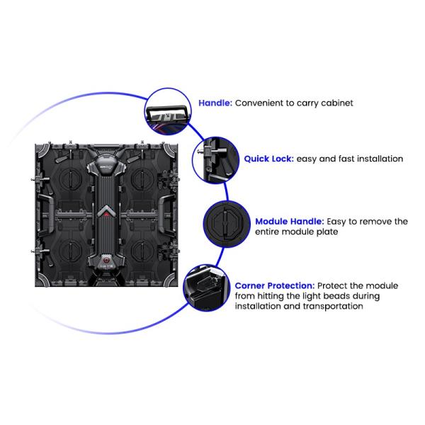 Quality Easy Installing Custom Video Wall P2 P2.6 2.9 P3.91 P4 Movable Display Panel for sale
