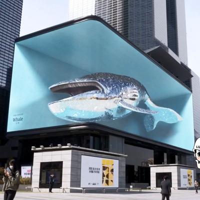 China High Performance Outdoor Naked Eye 3D LED Display P4 P5 P6 P8 P10 Full Color 3D Effect LED Screen Billboard for Advertising for sale