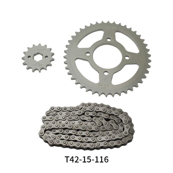 Quality HJ125 CM125 WY125 Motorcycle Sprocket And Chain Kit BAJAJ CGL Repuestos Kits for sale