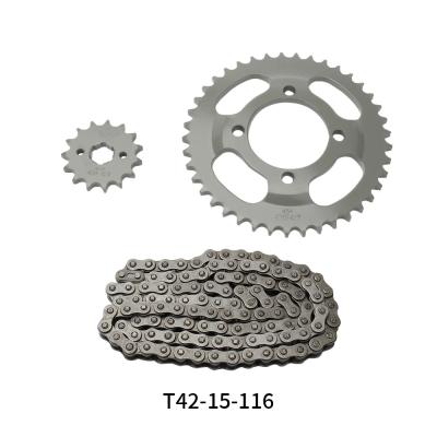 China CG125 CG150 GN125 HJ125 WY125 Motorrad-Sprocket und Ketten-Kit BAJAJ CGL zu verkaufen