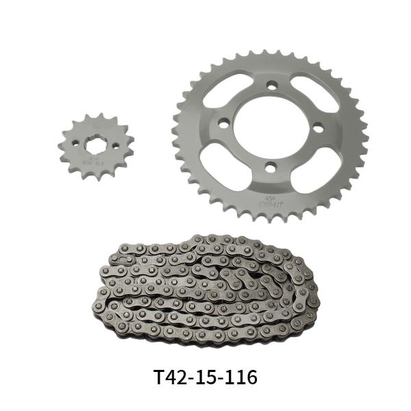 Quality CG125 CG150 GN125 HJ125 WY125 Motorcycle Sprocket And Chain Kit BAJAJ CGL for sale