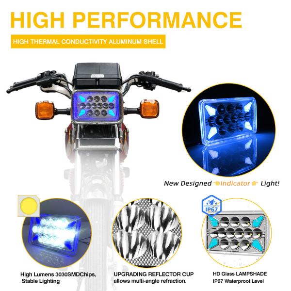 Quality 575*350*295 mm YAYE CG125 DC12V Motorcycle LED Headlight Bulb with DRL / Turn for sale